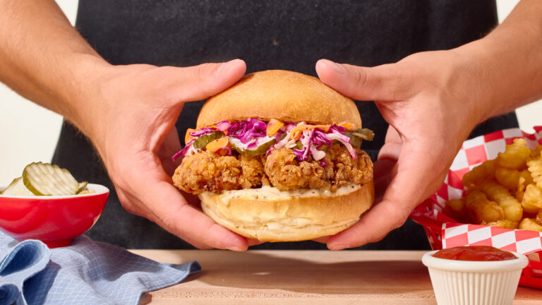 Crispy Fried Chicken Sandwich with Slaw - Nick's Kitchen