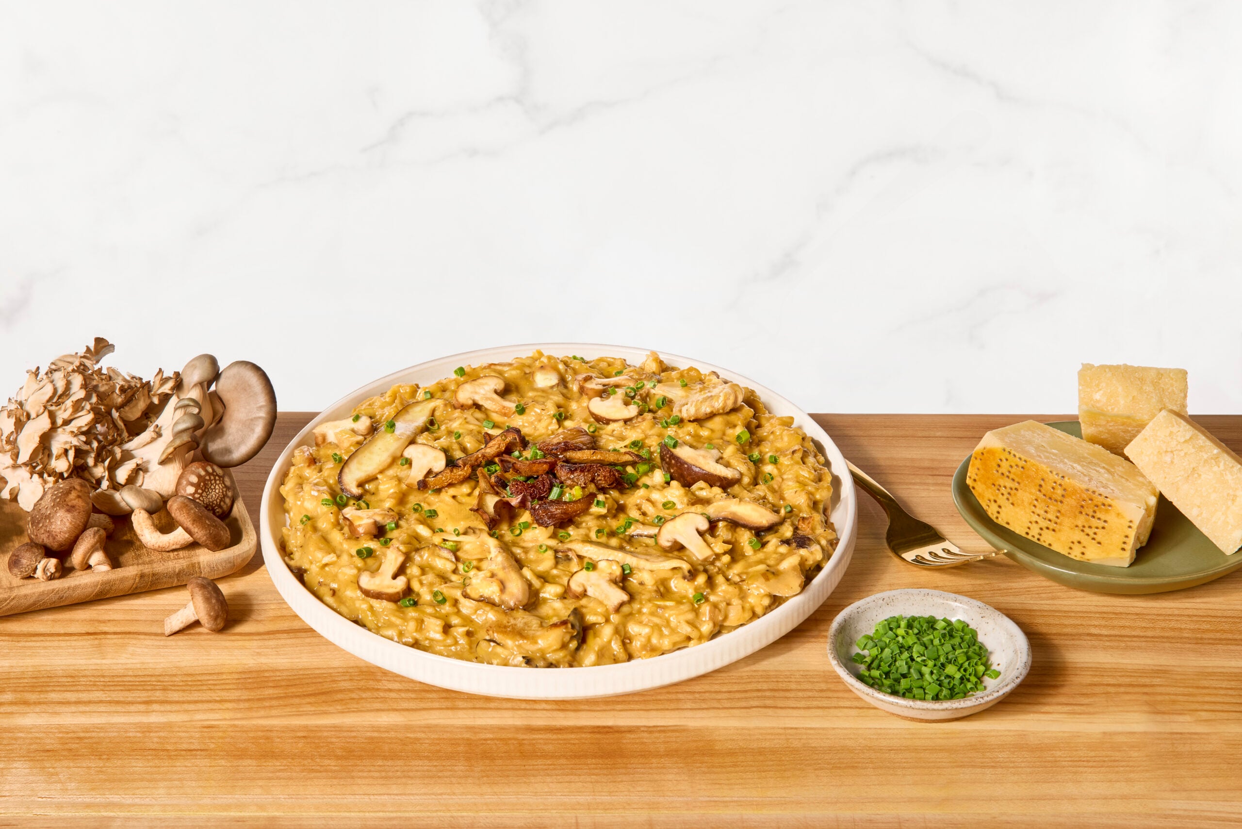 Creamy Mushroom Risotto with a Crispy Mushroom Topping - Nick's Kitchen